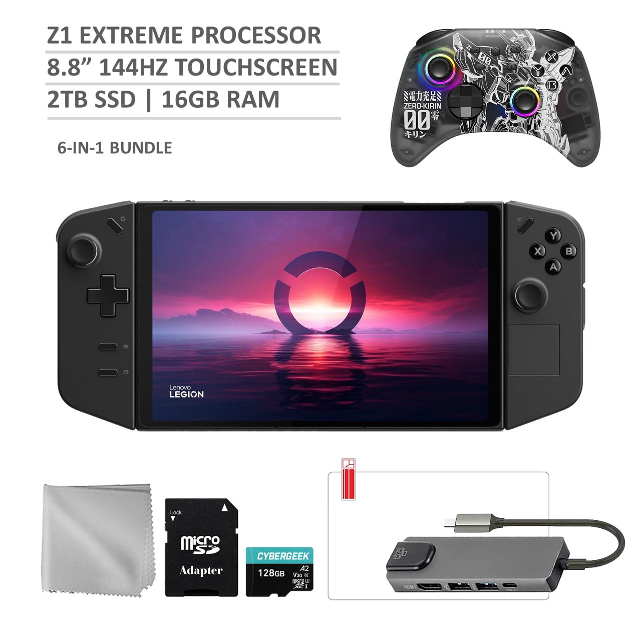 Lenovo Legion Go 2TB SSD Gaming Handheld 8.8-inch Touchscreen 144Hz 2K ...