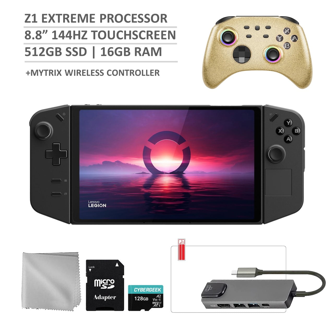 Lenovo Legion Go 512GB Gaming Handheld 8.8-inch Touchscreen 144Hz 2K ...