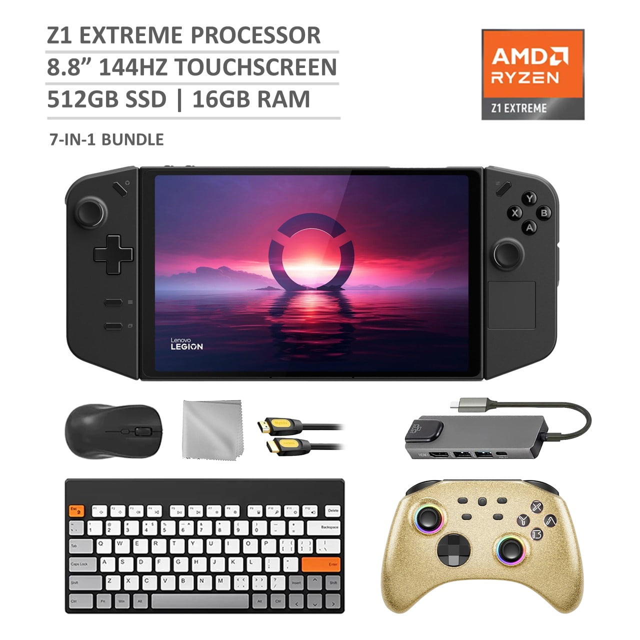 Lenovo Legion Go 512GB Gaming Handheld 8.8-inch Touchscreen 144Hz 2K ...