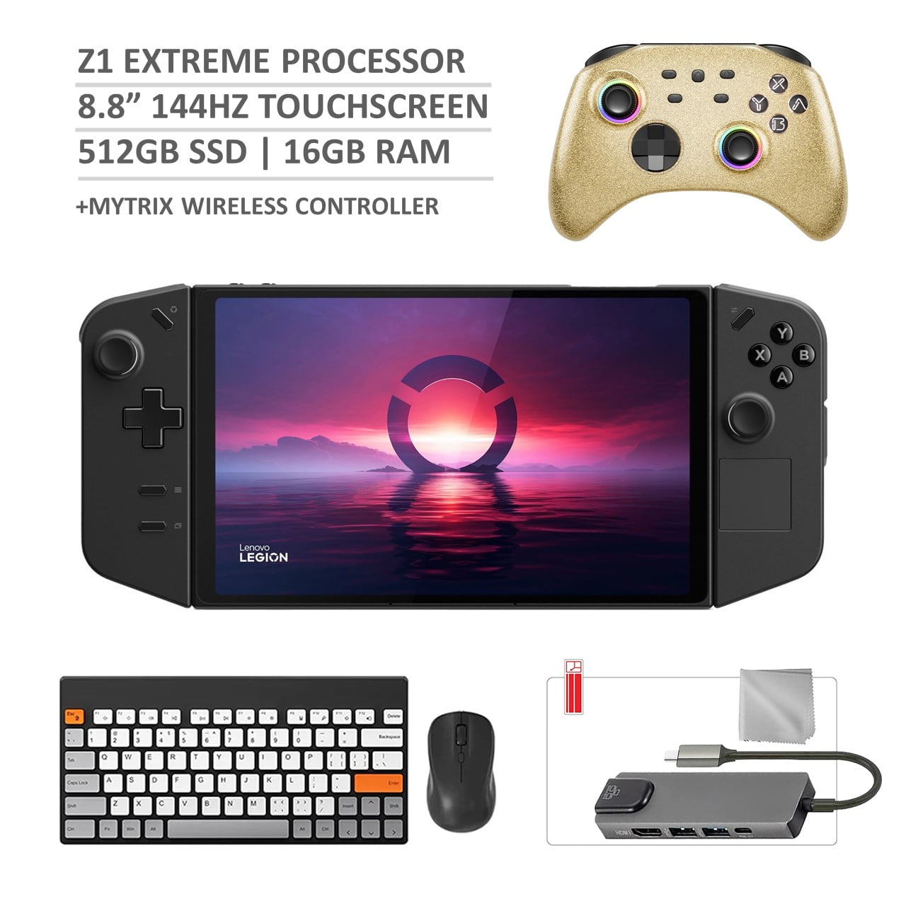 Lenovo Legion Go 512GB Gaming Handheld 8.8-inch Touchscreen 144Hz 2K QHD AMD Ryzen Z1 Extreme ...