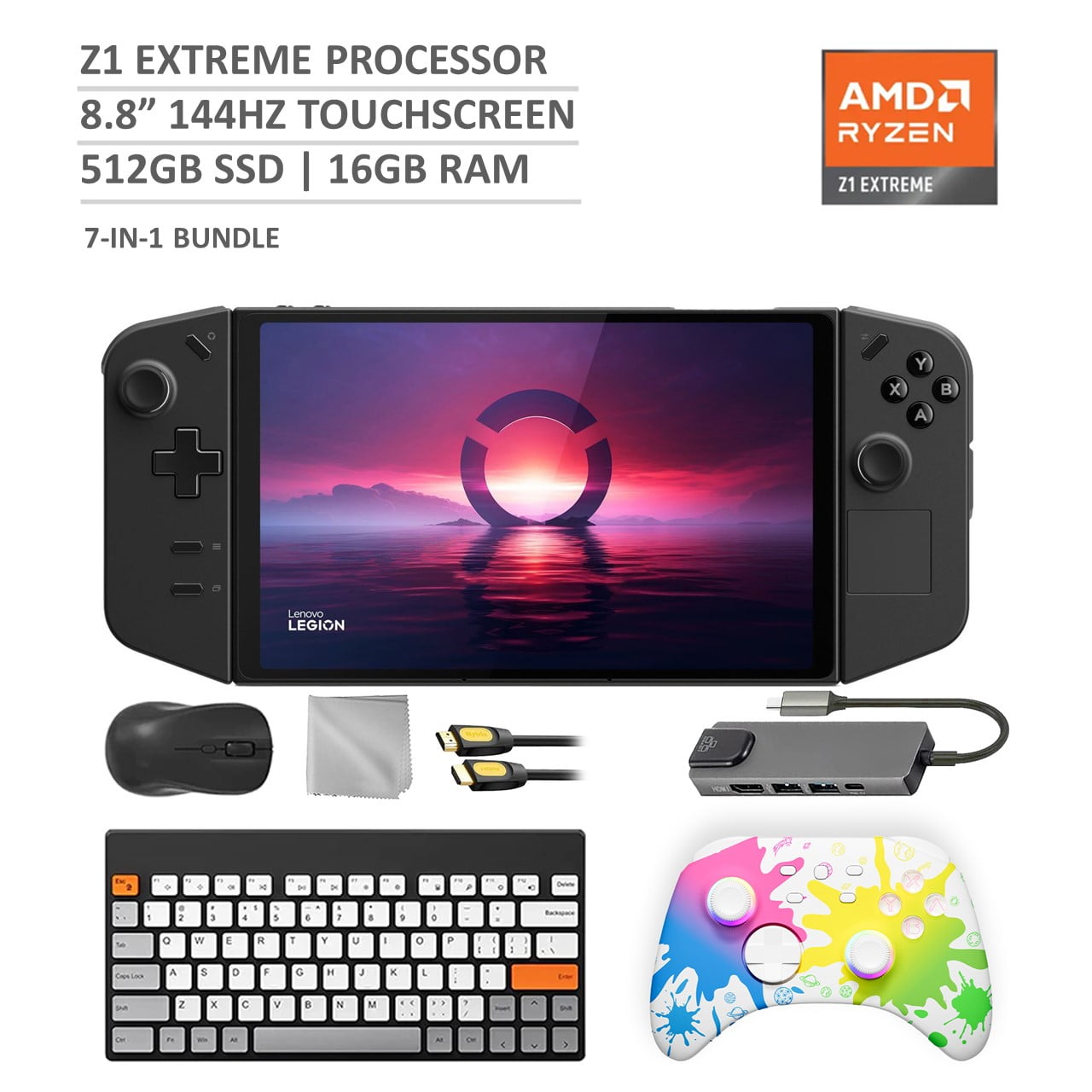 Lenovo Legion Go 512GB Gaming Handheld 8.8-inch Touchscreen 144Hz 2K ...