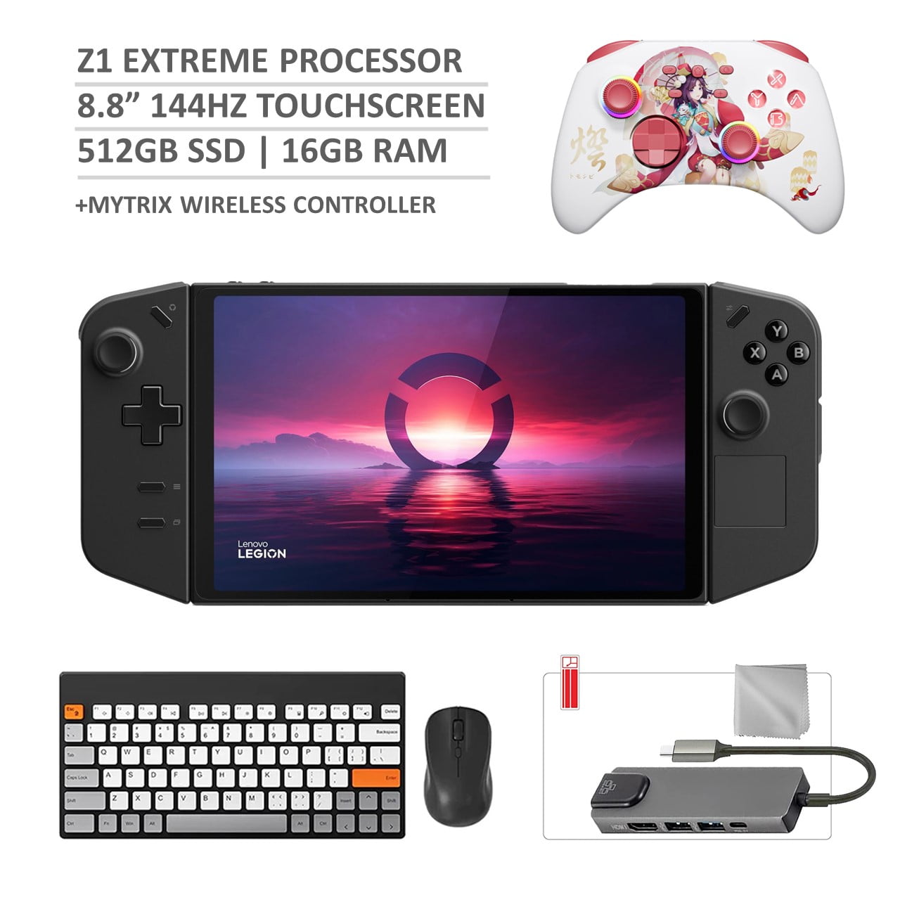Lenovo Legion Go 512GB Gaming Handheld 8.8-inch Touchscreen 144Hz 2K ...