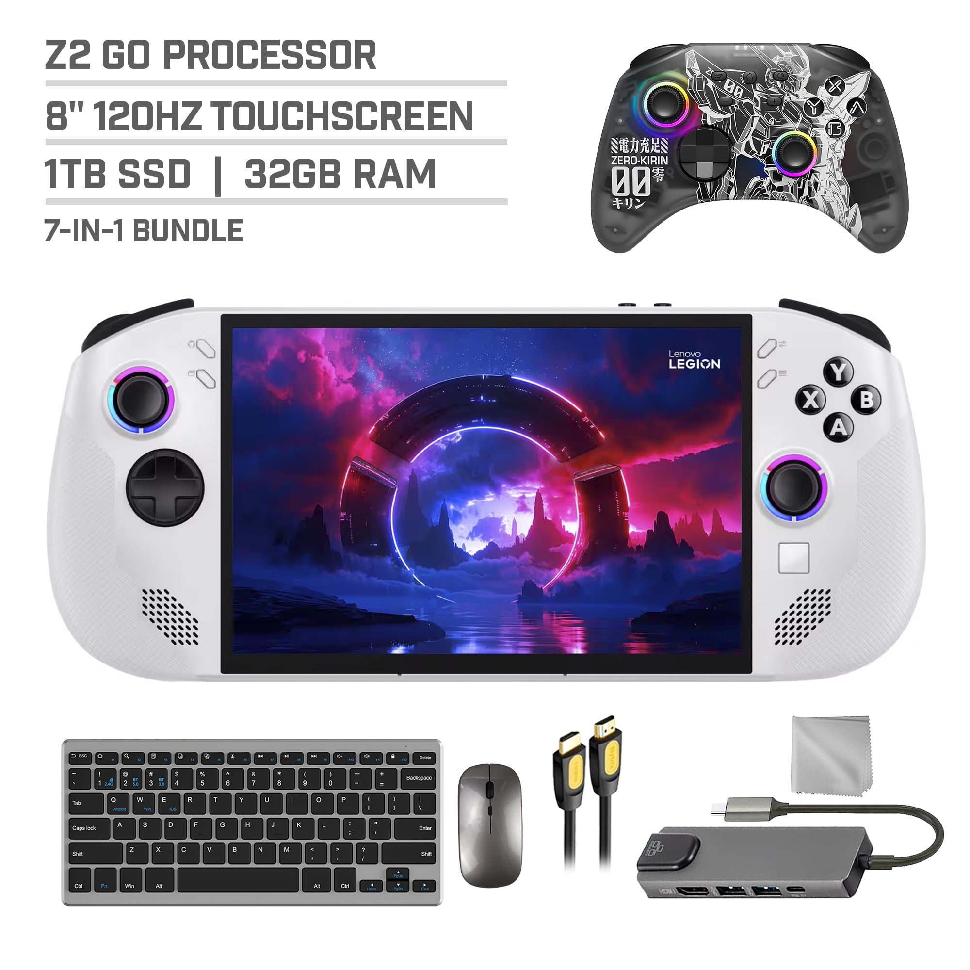 Lenovo Legion Go S 1TB SSD Gaming Handheld 8-inch Touchscreen 120Hz WUXGA AMD Ryzen Z2 Go CPU ...