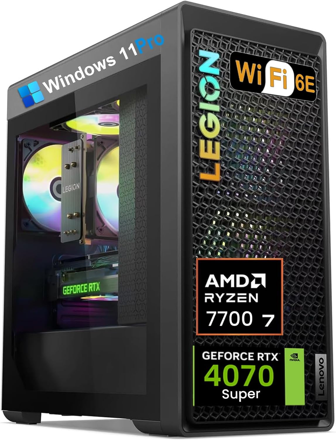 Lenovo Legion T5 Gen 8 Tower Gaming Desktop PC, NVIDIA GeForce RTX 4070 ...