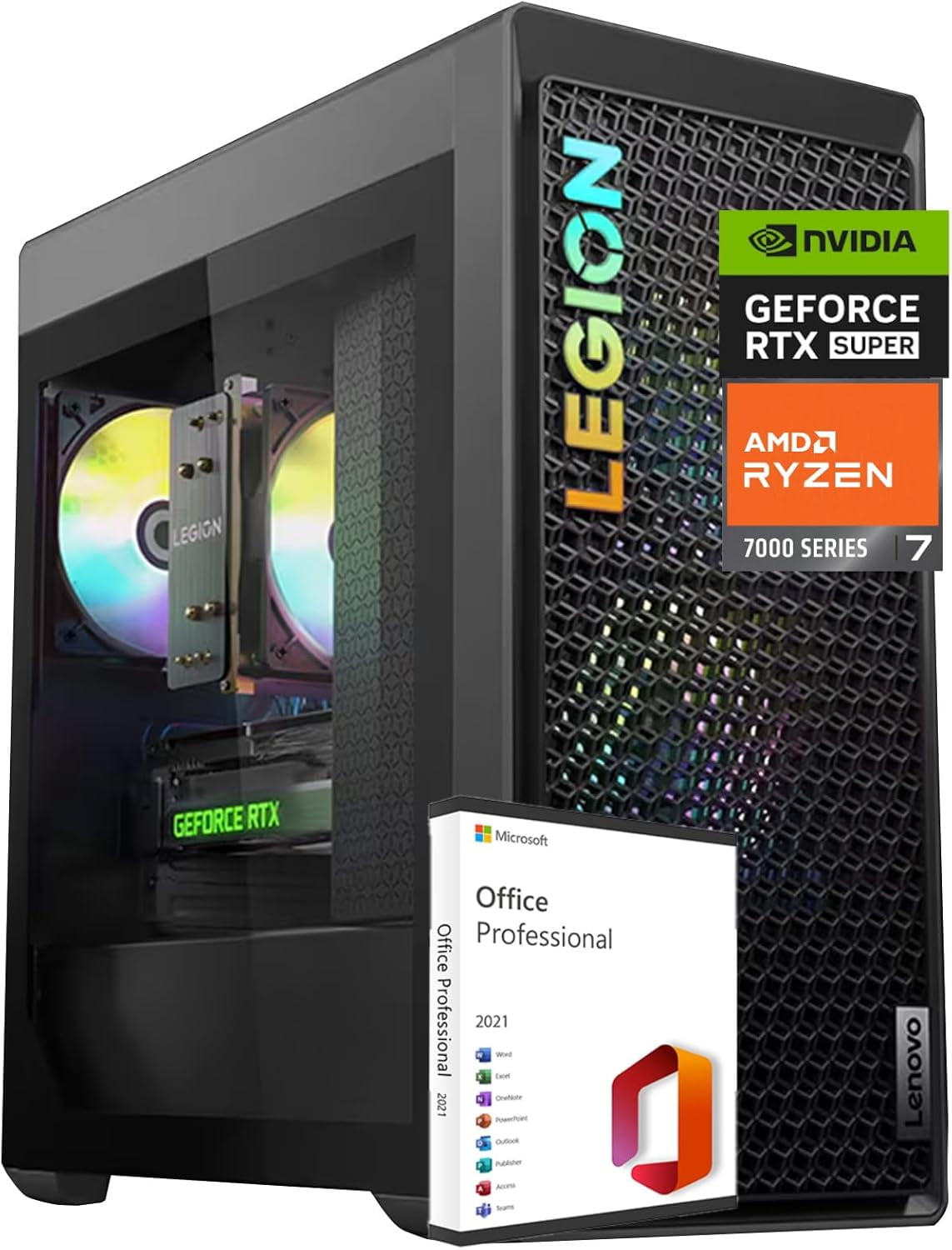 Lenovo Legion Tower 5 Gen 8 Gaming Desktop Computer, AMD Ryzen 7 7700 ...