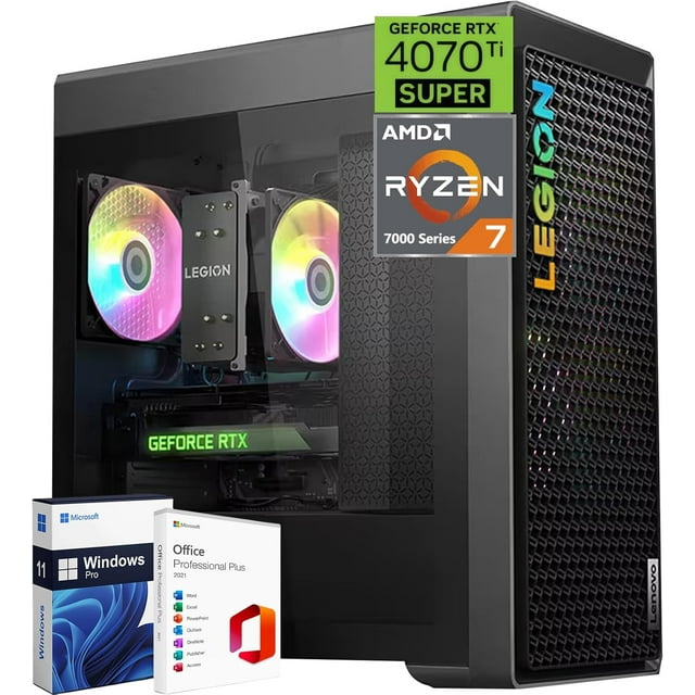 Lenovo Legion Tower 5 Gen 8 Gaming Desktop Computer, AMD Ryzen 7 7700 ...