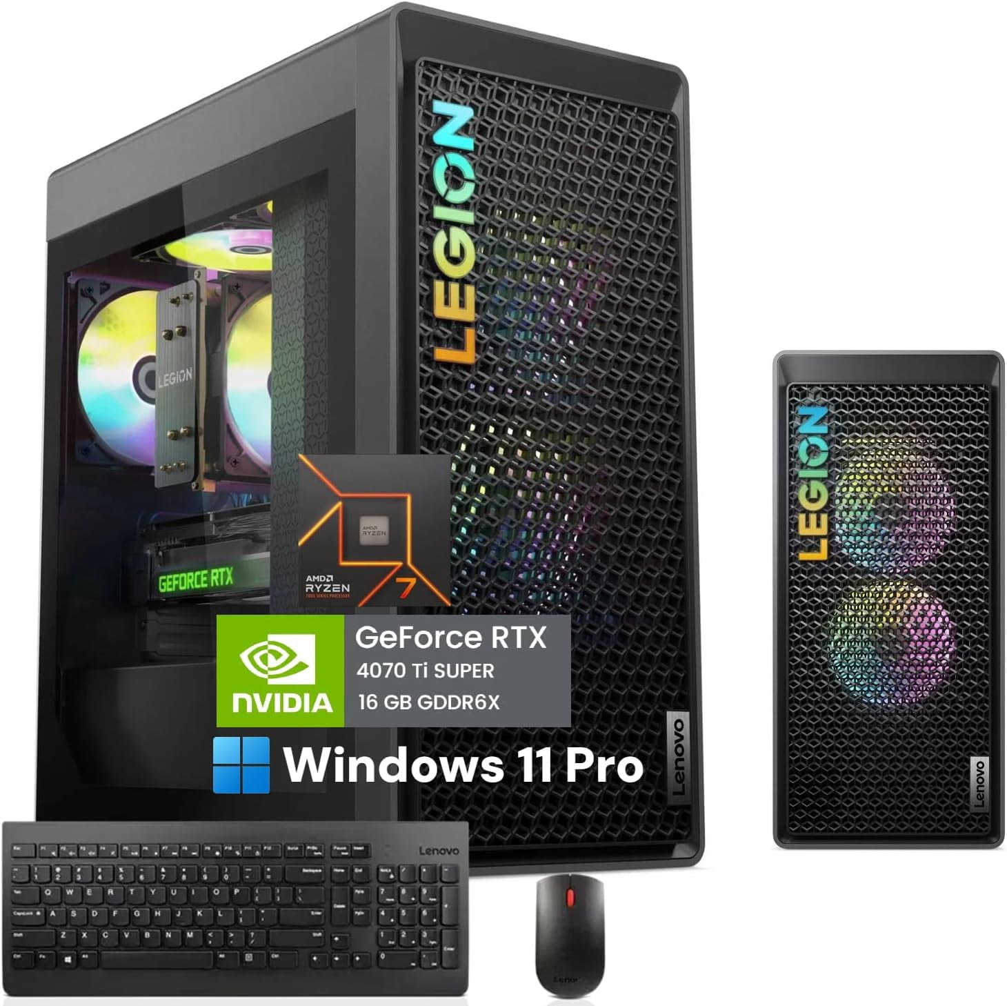 Lenovo Legion Tower 5 Gen 8 Gaming Desktop Computer, AMD Ryzen 7 7700 ...