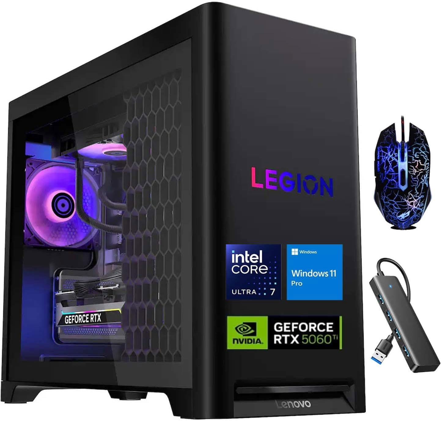 Lenovo Legion Tower 5i Gaming Desktop, Intel Core Ultra 7 265F, NVIDIA ...