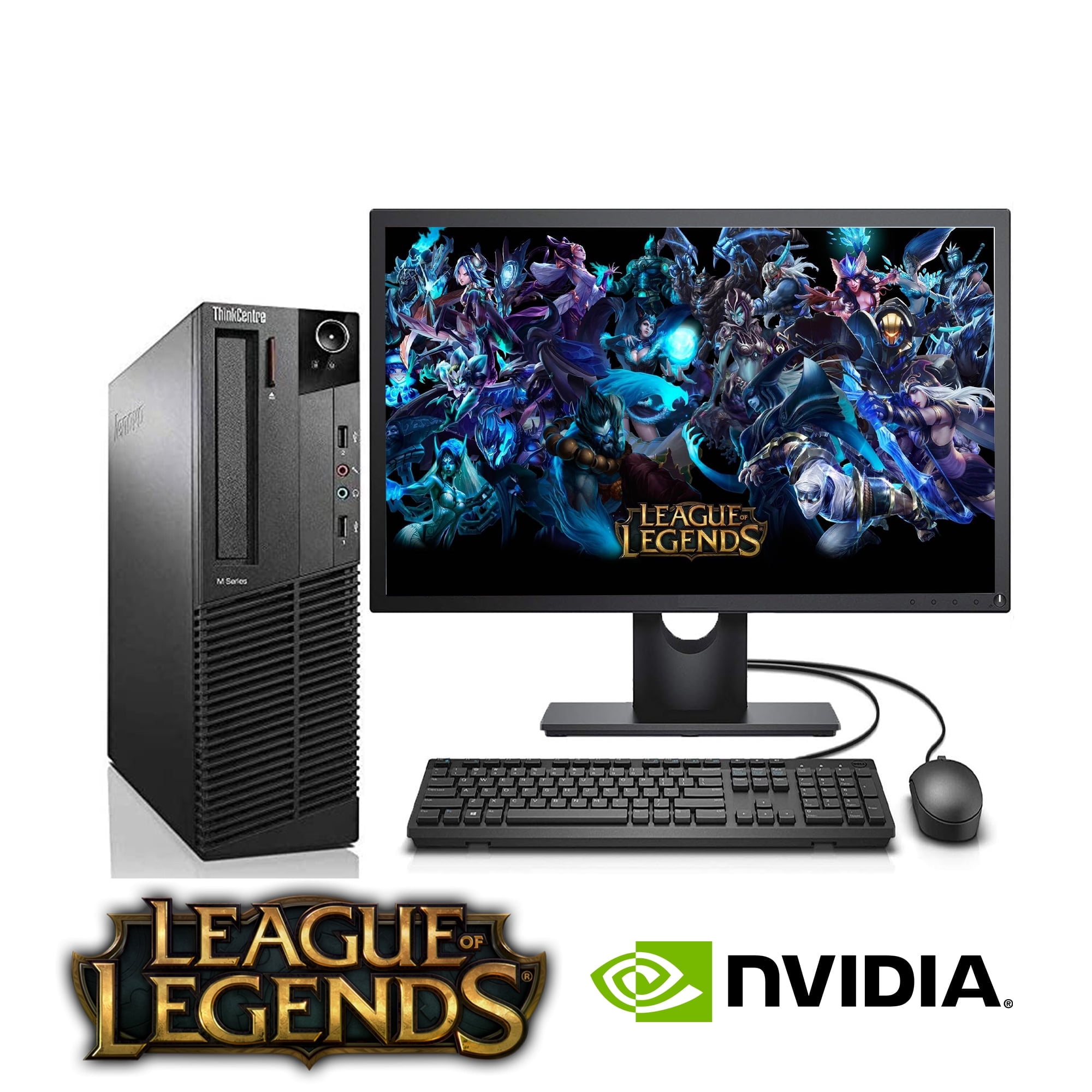 "Lenovo Complete System M92P PC, 19"" Monitor, Quad-Core i5 3.2GHz, 8GB ...