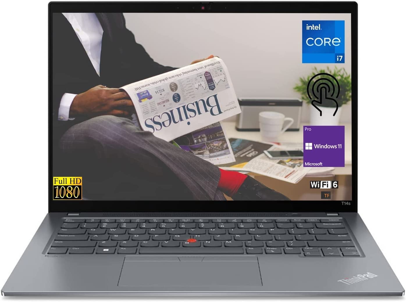 Lenovo Newest Thinkpad Premium T14s Gen2 Biz Laptop: 14" FHD IPS Touchscreen, Intel EVO Core i7 ...