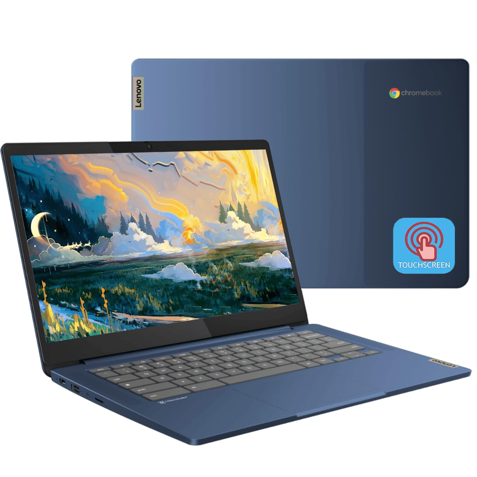 Lenovo Slim-3 Touch-Screen Chromebook Laptop Computer for Students and ...