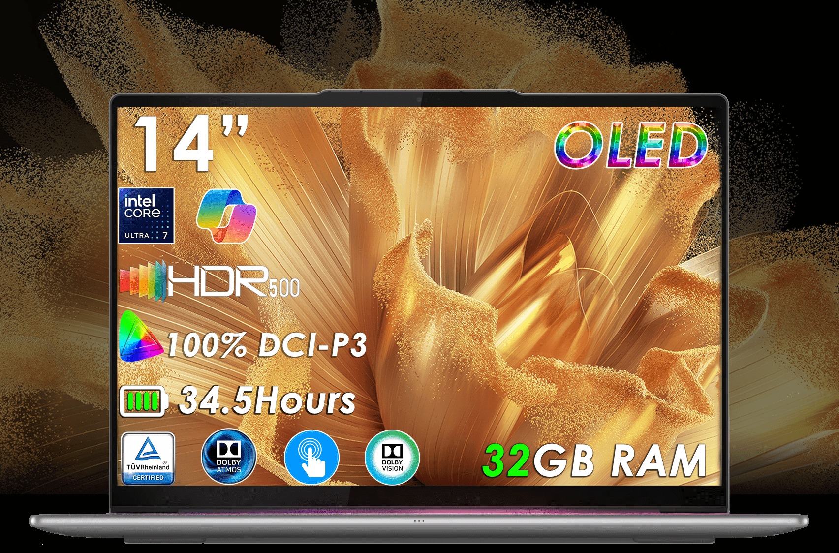 Lenovo Slim 7i Aura Edition, 14" OLED Touch Copilot+ PC, Intel Core ...