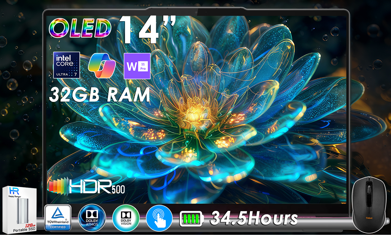 Lenovo Slim 7i Aura Edition, 14" OLED Touch Copilot+ PC, Intel Core ...