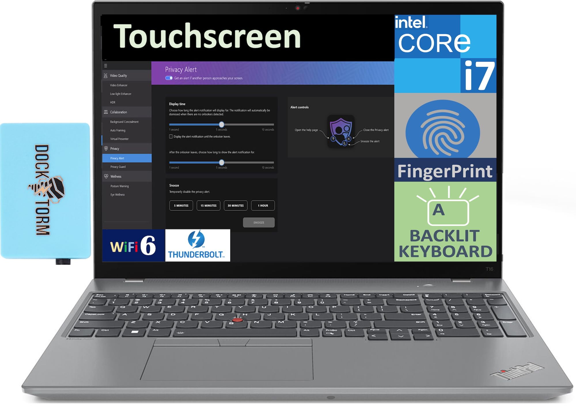 Lenovo T16 Gen 2 Business Laptop 16.0" Touchscreen IPS WVA FHD+ (Intel ...