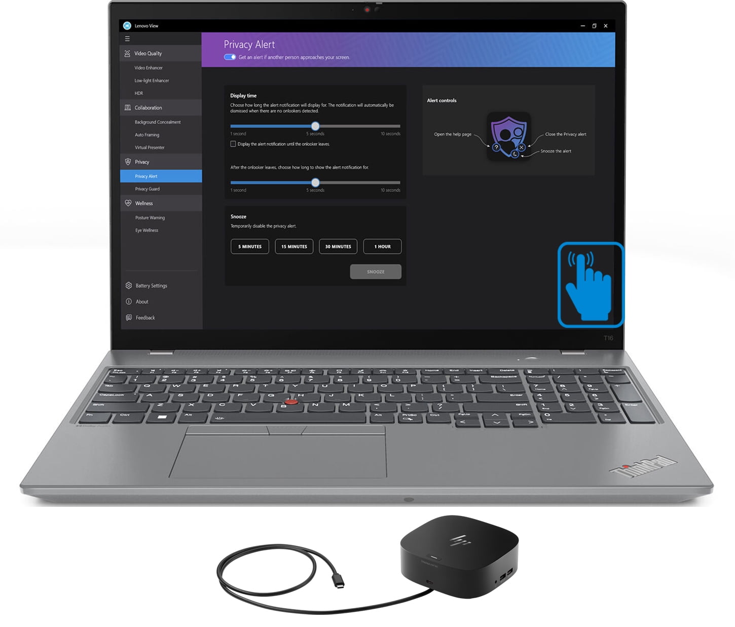 Lenovo T16 Gen 2 Home/Business Laptop (Intel i7-1355U 10-Core, 16.0in 60 Hz Touch Wide UXGA ...