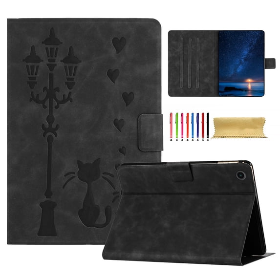 for Lenovo Tab M10 (3rd Gen) 10.1 TB-328F Folio Flip Case, Embossed PU ...