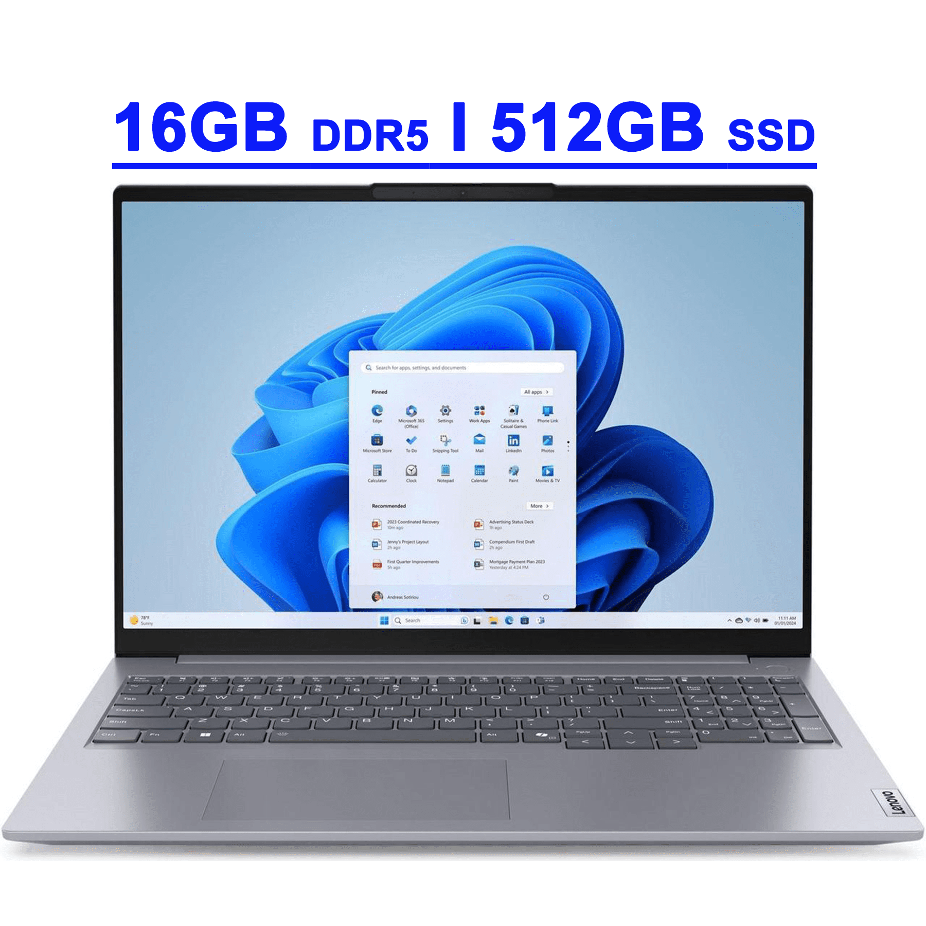 Lenovo ThinkBook 16 G7 Premium Business Laptop 16" FHD+ Anti-glare ...