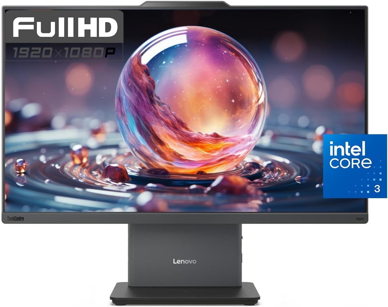 Lenovo ThinkCentre AIO 24" FHD IPS All-in-One Computer, 13th Gen Intel ...