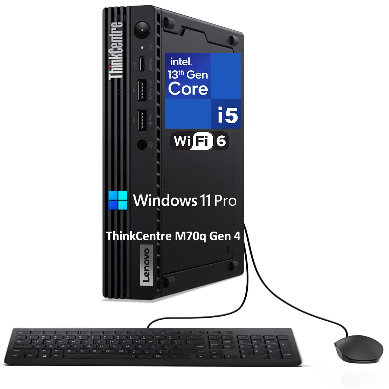 Lenovo ThinkCentre M70q Gen 4 MFF Tiny 1L Mini PC Business Desktop ...