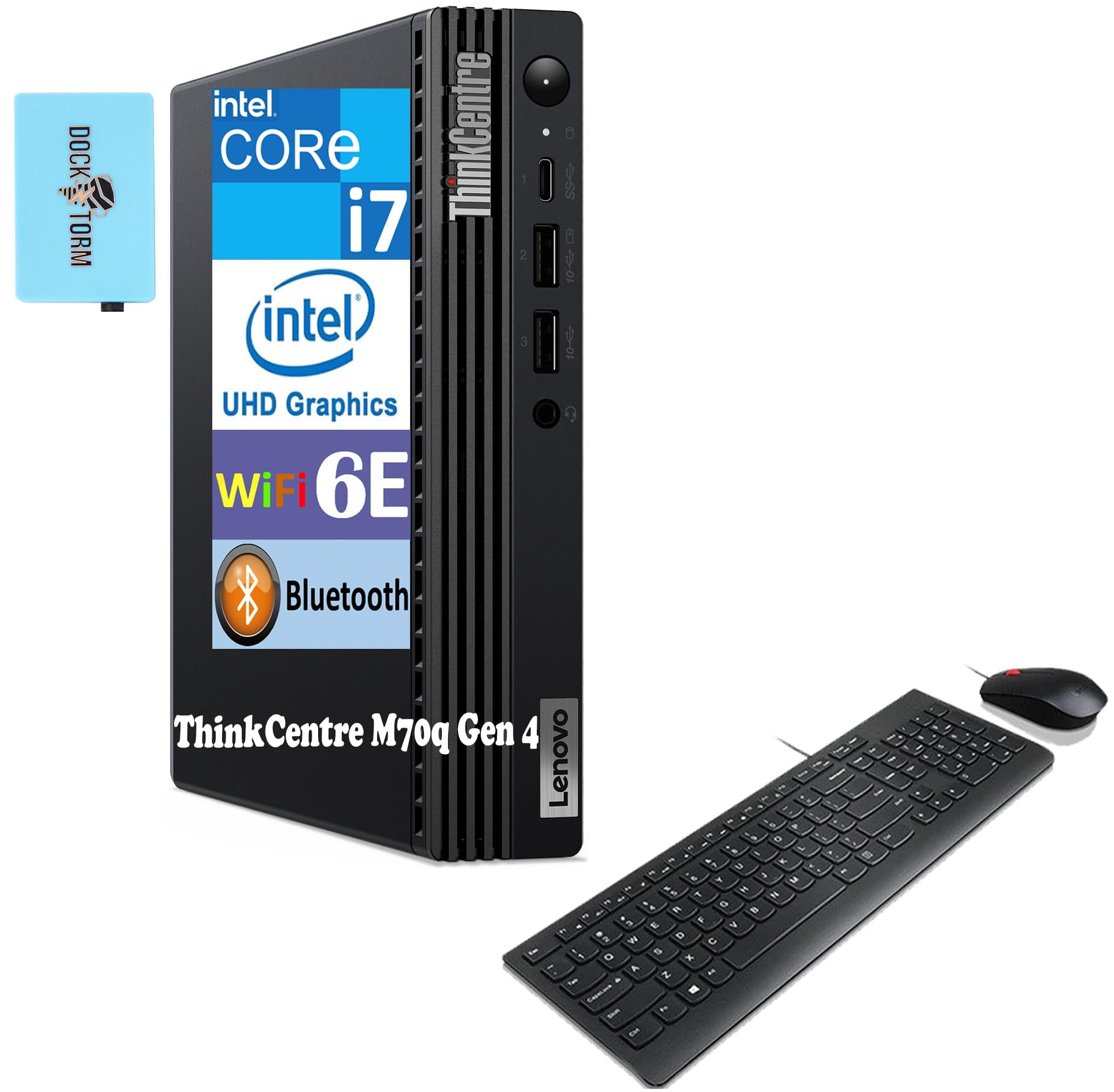 Lenovo ThinkCentre M70q Gen 4 MFF Tiny 1L Mini PC Business Desktop ...
