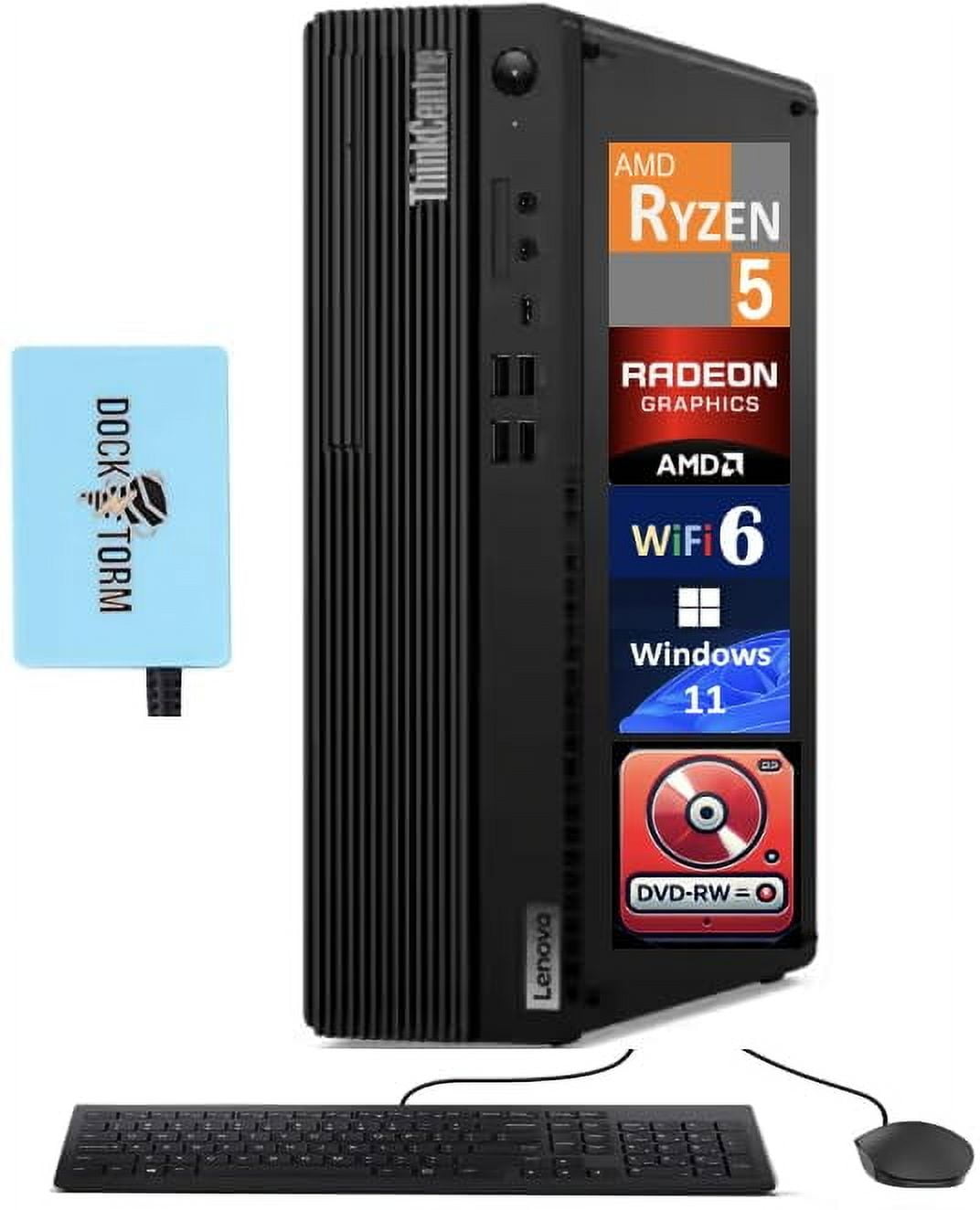 Lenovo ThinkCentre M75s SFF Business Desktop (AMD Ryzen 5 Pro 5650G, 16GB DDR4, 512GB PCIe SSD ...