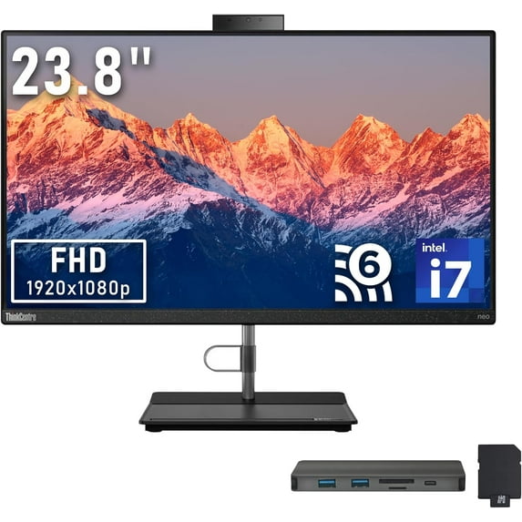 Lenovo ThinkCentre Neo 30A Gen 4 All-in-One Desktop, 23.8" FHD Display ...