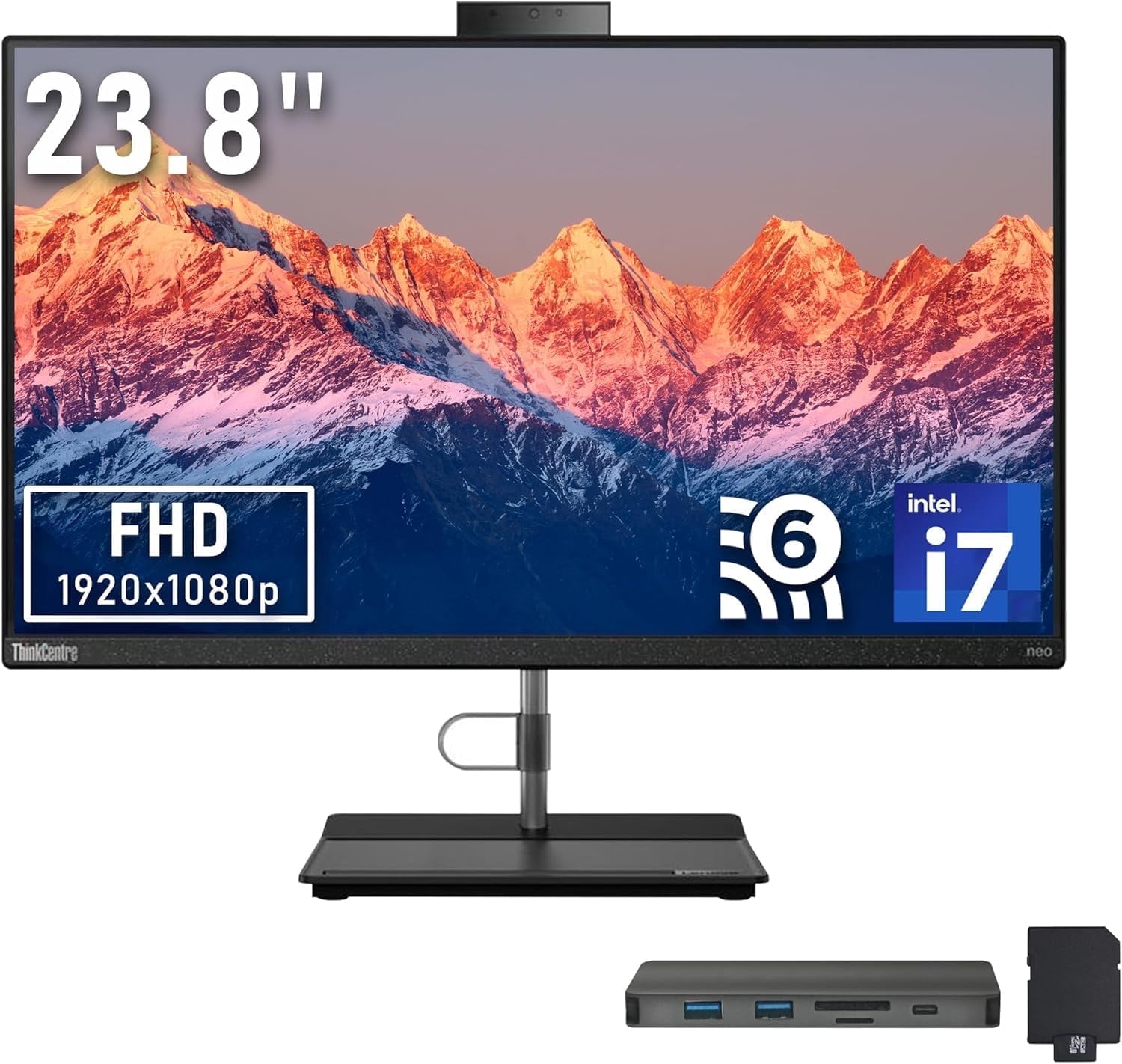 Lenovo ThinkCentre Neo 30A Gen 4 All-in-One Desktop, 23.8" FHD Display ...