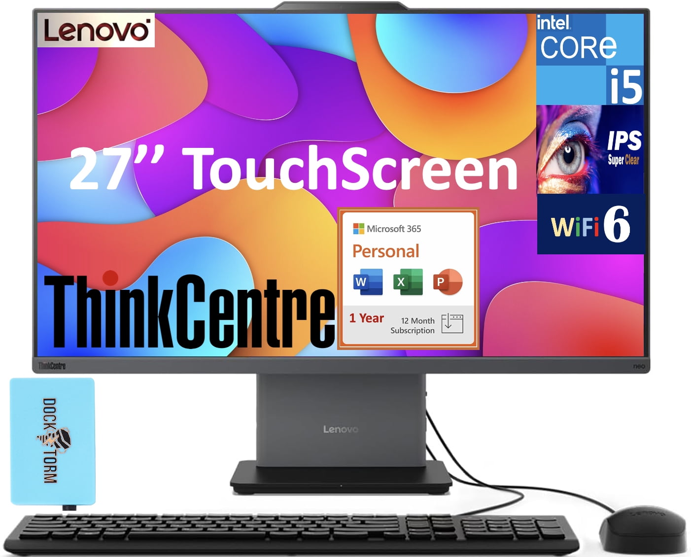 Lenovo ThinkCentre Neo 50a Gen 5 Business All-in-One 27in Touchscreen ...
