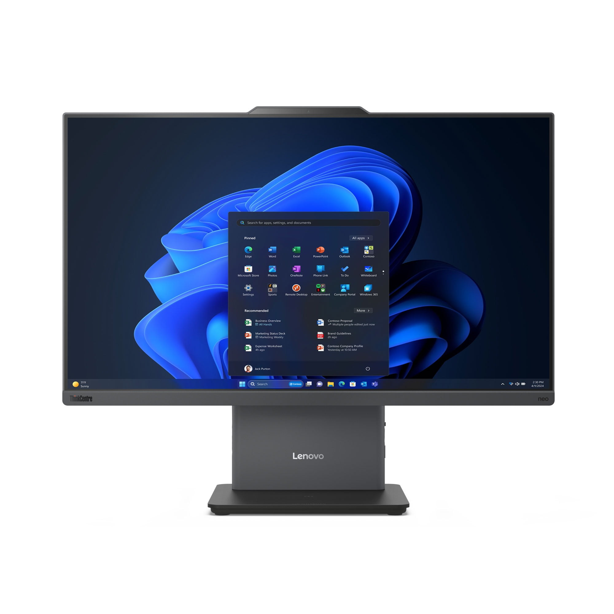 Lenovo ThinkCentre 23.8" Full HD All-In-One Computer, Intel Core i5 i5 ...