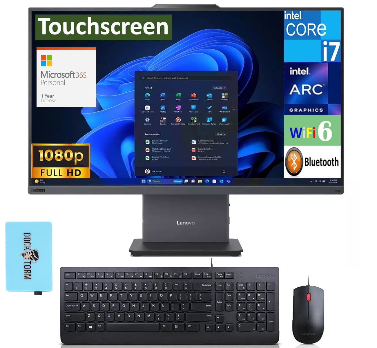 Lenovo ThinkCentre Neo 50a Gen 5 School/Business All-in-One 27in ...