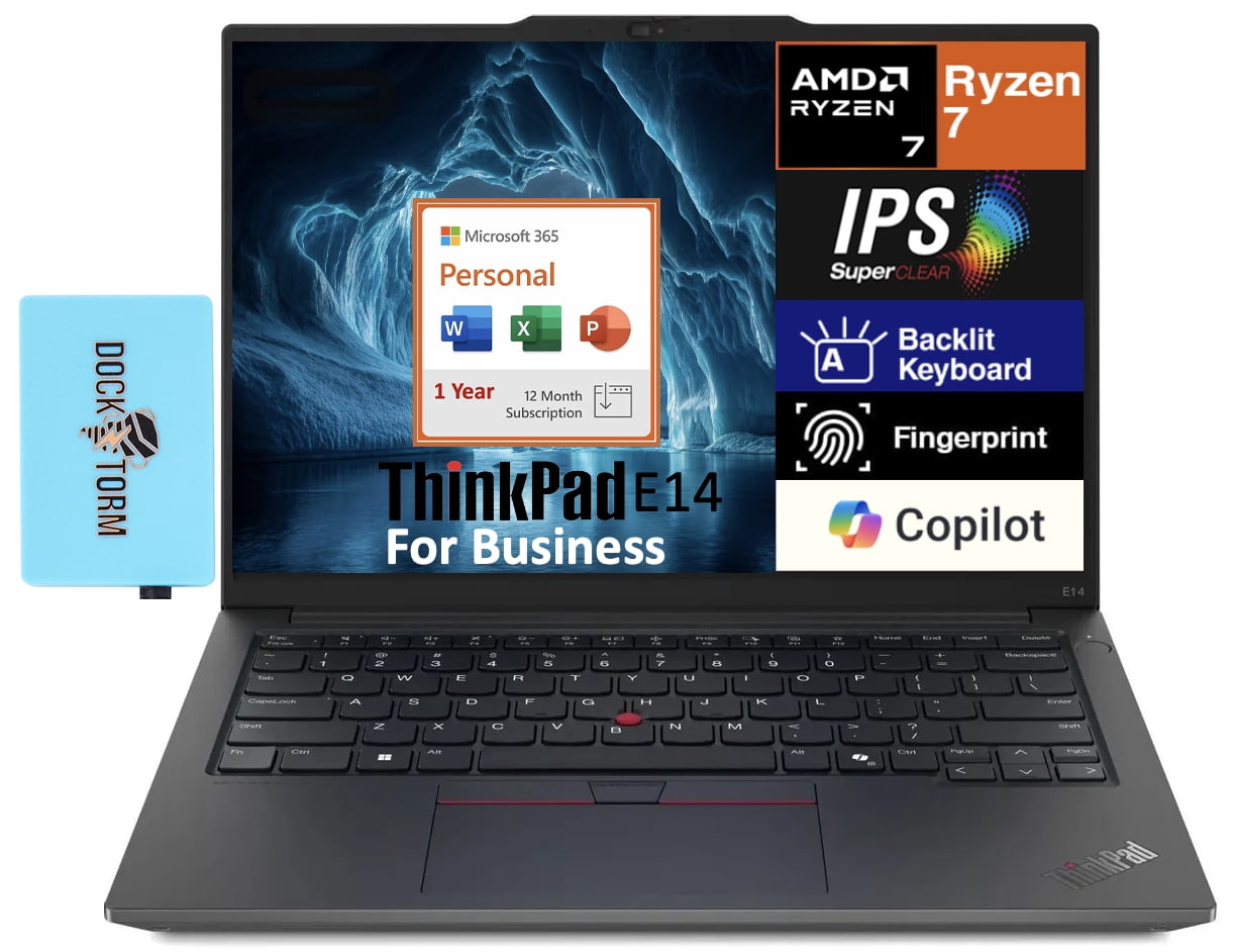 Lenovo ThinkPad E14 Business Laptop 14.0in WUXGA (AMD Ryzen 7 7735U ...
