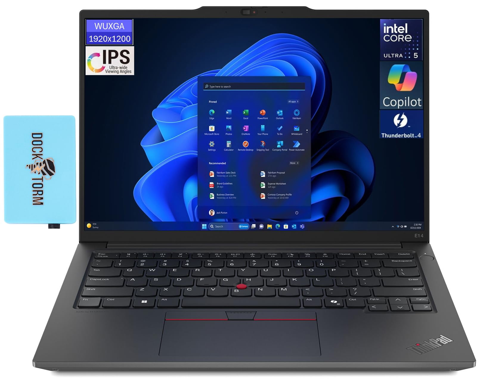 Lenovo ThinkPad E14 Gen 6 AI PC Laptop 14.0" IPS WUXGA Display (Intel Ultra 5-125U, 8GB DDR5 ...