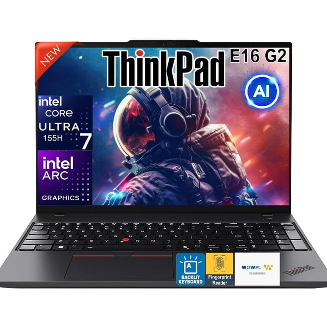 Lenovo ThinkPad E16 G2 16" AI Business Laptop, Intel Core Ultra 7 155U ...