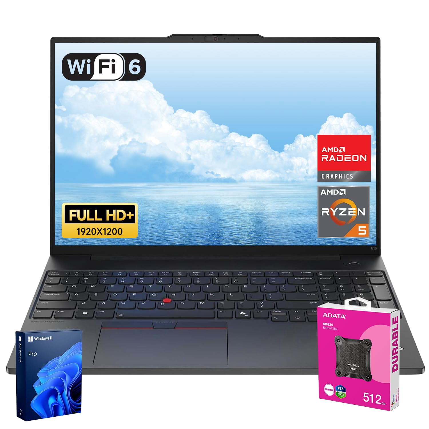 Lenovo ThinkPad E16 Gen 2 Laptop | 16" WUXGA | AMD Ryzen 5 7535U | 32GB ...