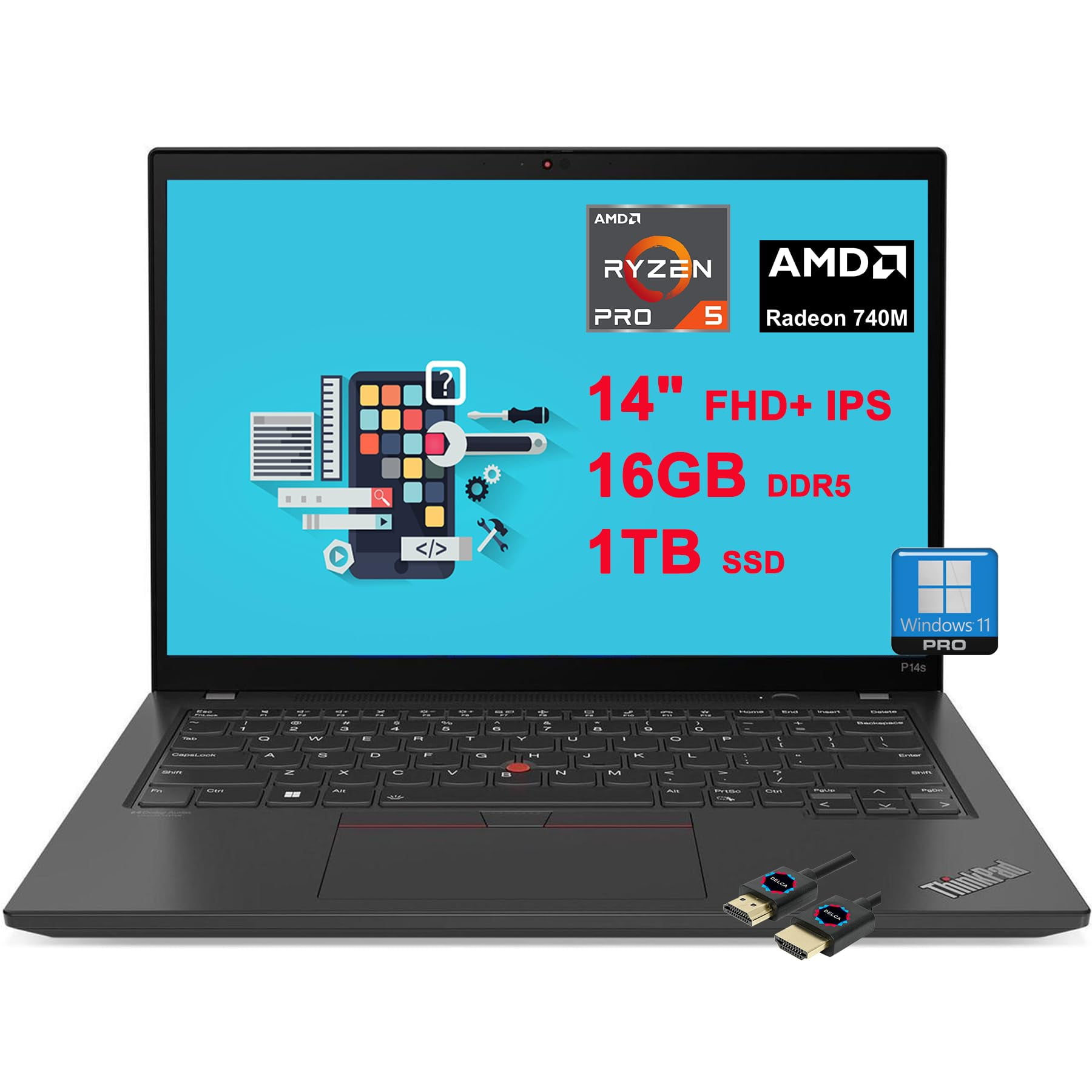 Lenovo ThinkPad P14s Gen 4 Mobile Workstation Laptop | 14" FHD+ IPS ...