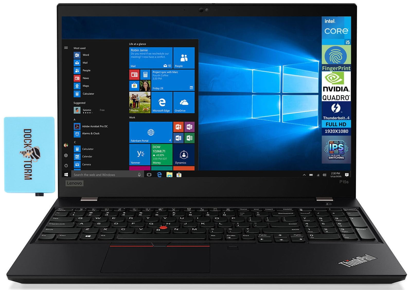 Lenovo ThinkPad P15s Gen 2 Mobile Workstation 15.6" IPS FHD Display (Intel i5-1135G7, Quadro ...