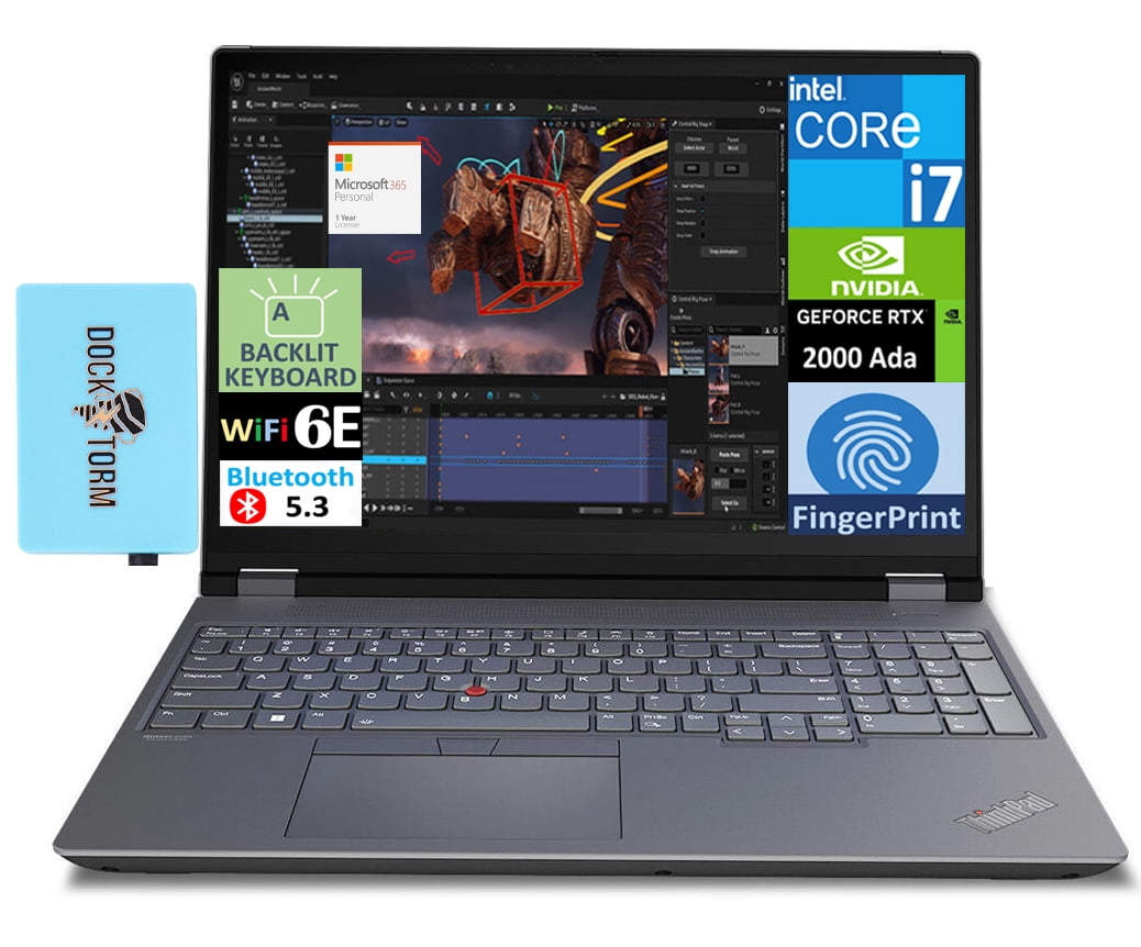Lenovo ThinkPad P16 Gen 2 Workstation Laptop 16.0in IPS 4K Display ...