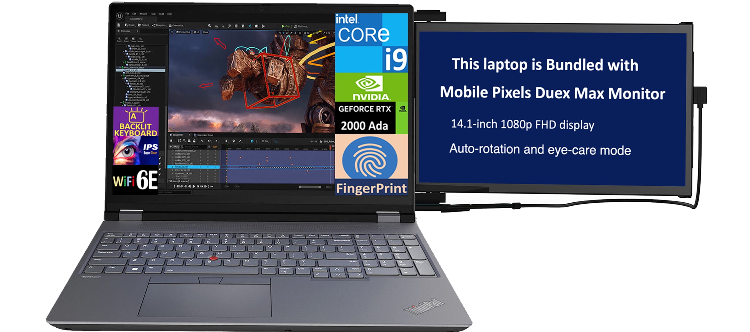 Lenovo ThinkPad P16 Gen 2 Workstation Laptop 16.0in IPS WUXGA Display (Intel i9-13980HX, 64GB ...