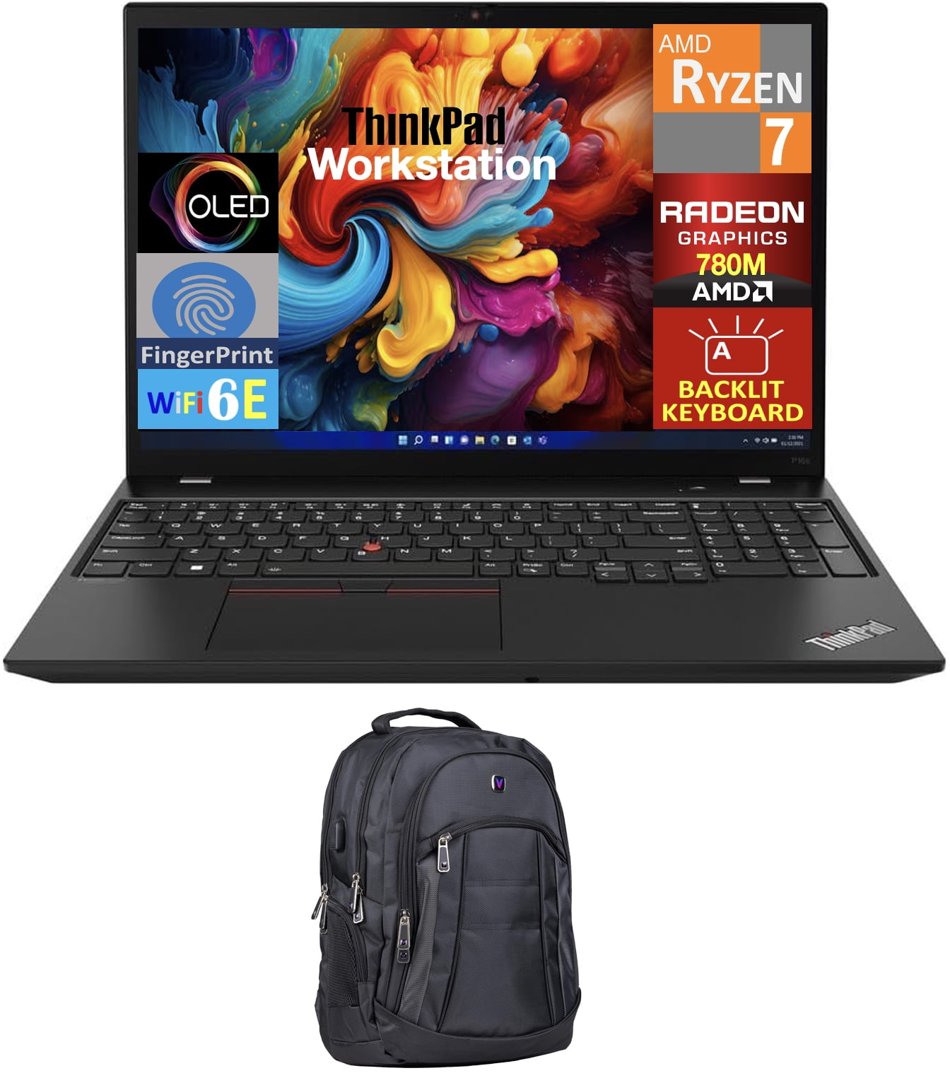 Lenovo ThinkPad P16s Gen 2 Workstation Laptop 16.0in OLED 4K Display ...