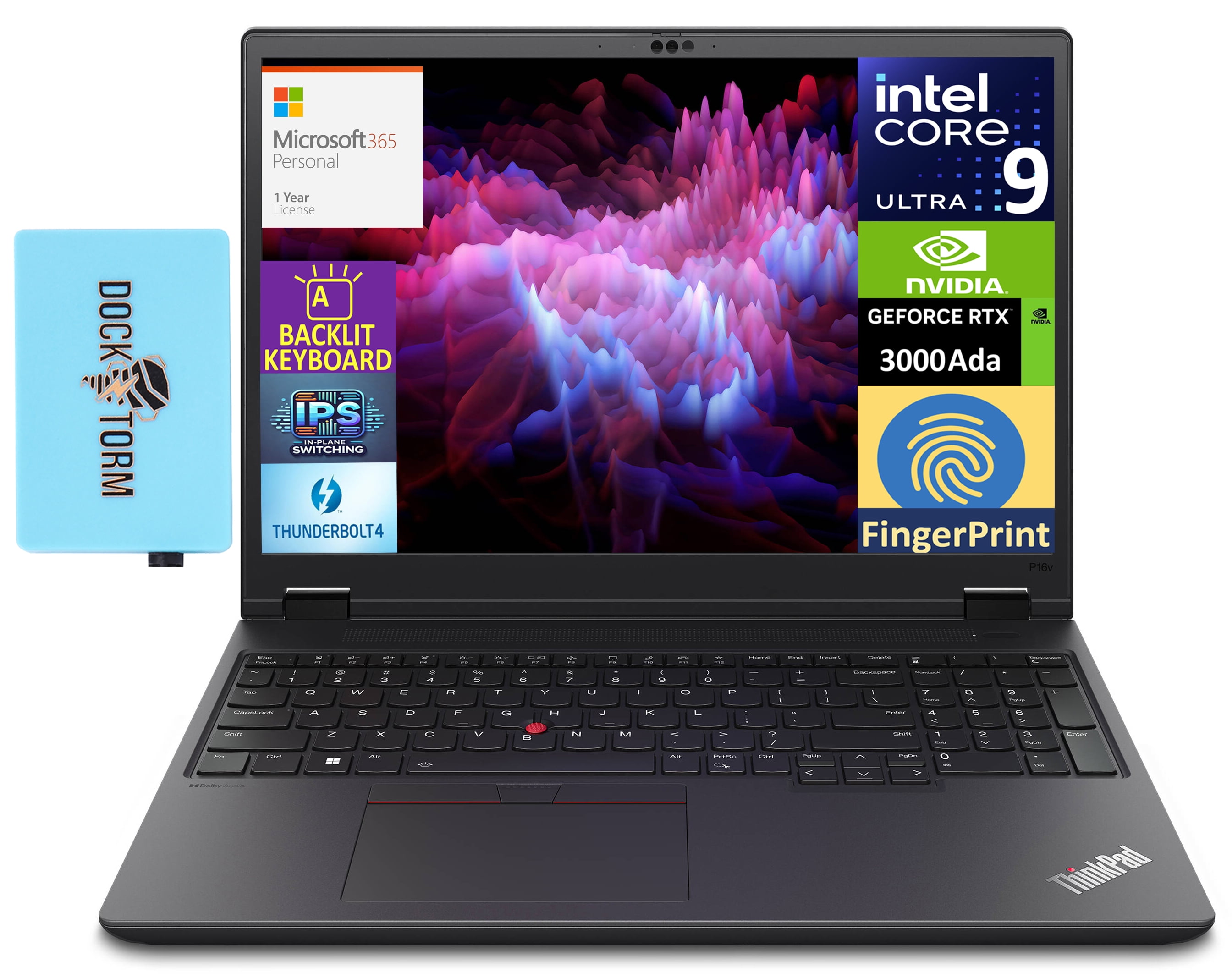 Lenovo ThinkPad P16v Gen 2 Workstation Laptop 16.0in IPS 4K Display ...