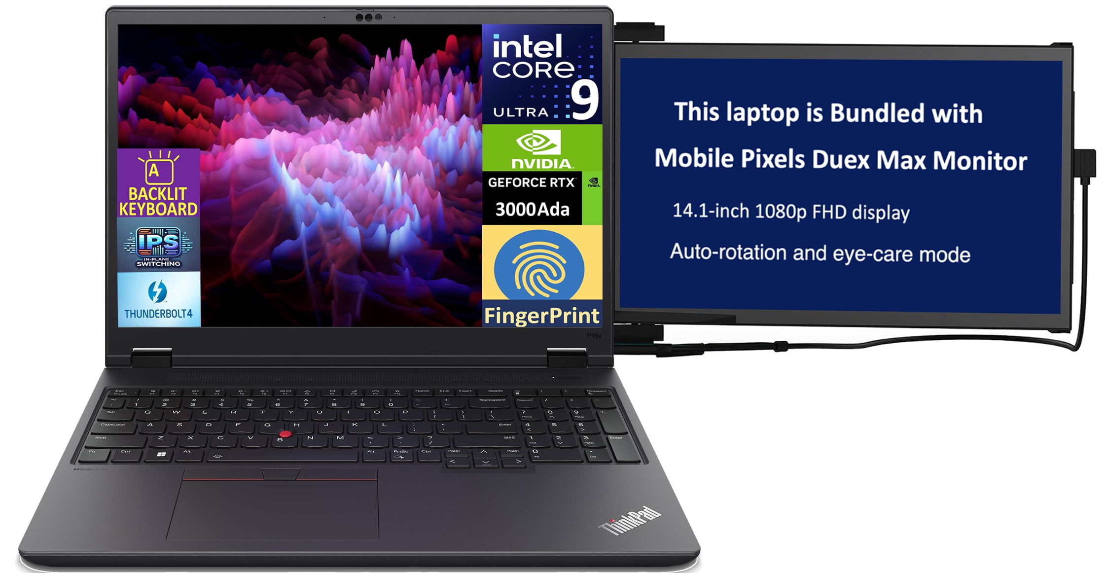 Lenovo ThinkPad P16v Gen 2 Workstation Laptop 16.0in IPS 4K Display ...