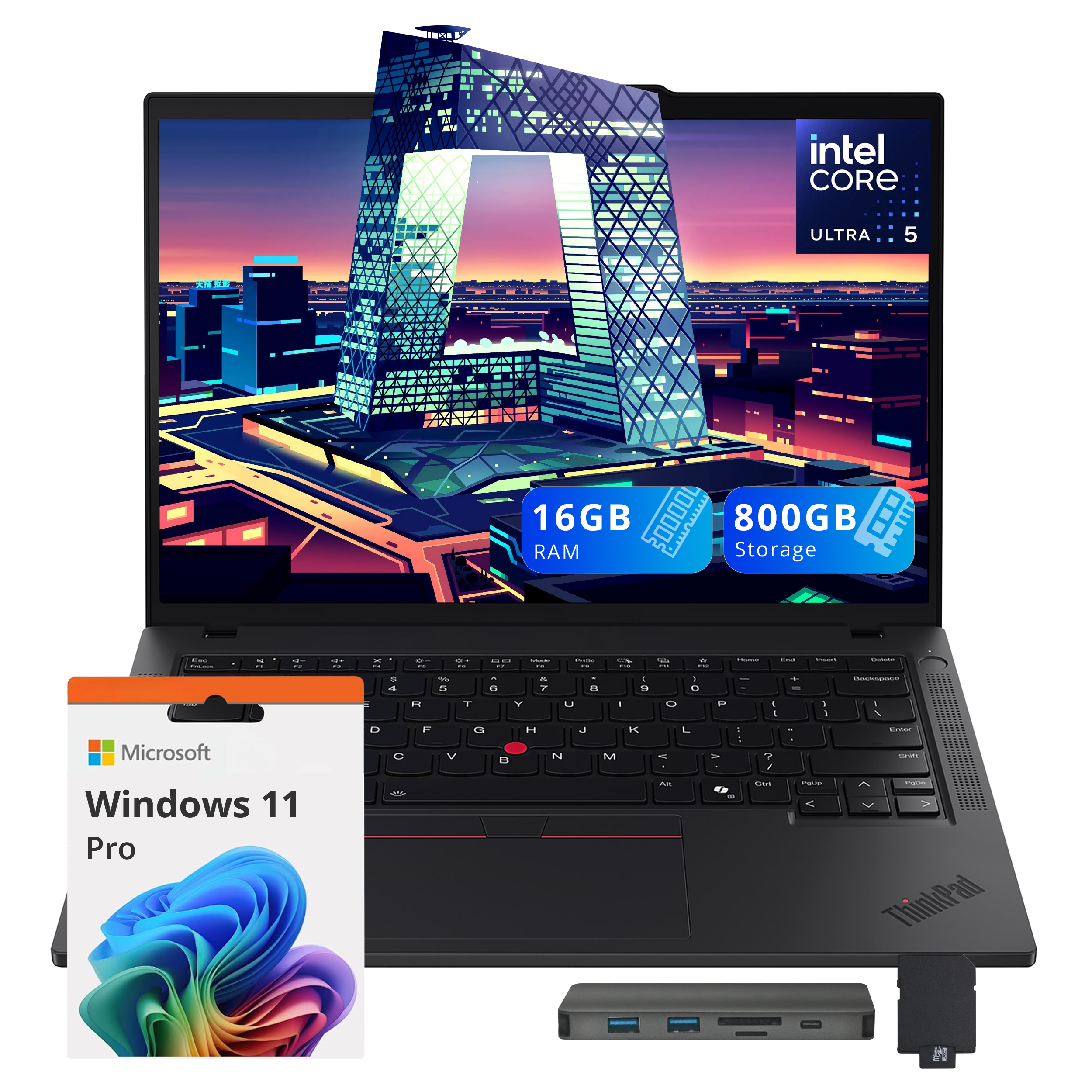 Lenovo ThinkPad T14 G5 14" WUXGA Business Laptop, Intel Ultra 5 125U ...