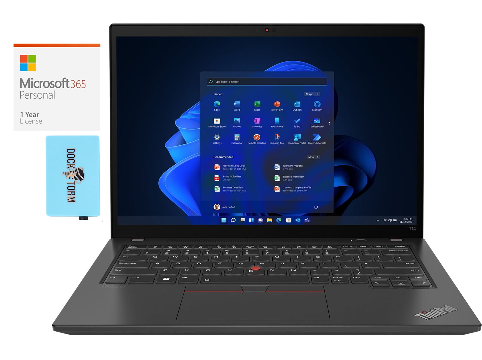 Lenovo ThinkPad T14 Home/Business Laptop (Intel i7-1260P 12-Core, 14 ...