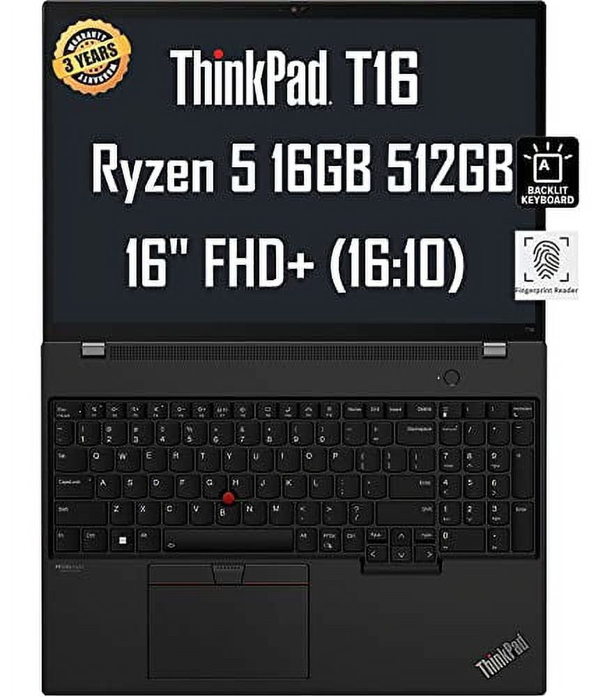 Lenovo ThinkPad T16 16" FHD+ (AMD Ryzen 5 PRO 6650U, 16GB DDR5 RAM ...