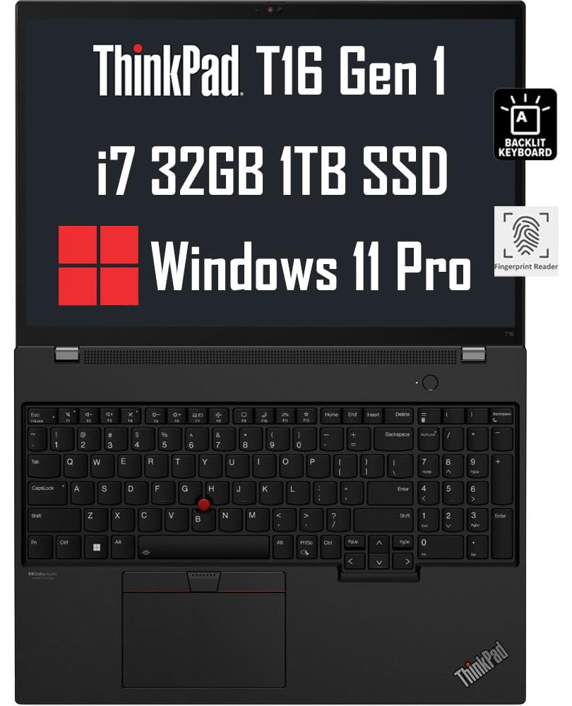 Lenovo ThinkPad T16 Business Laptop (16" FHD+ 16:10, Intel 12-Core i7 ...