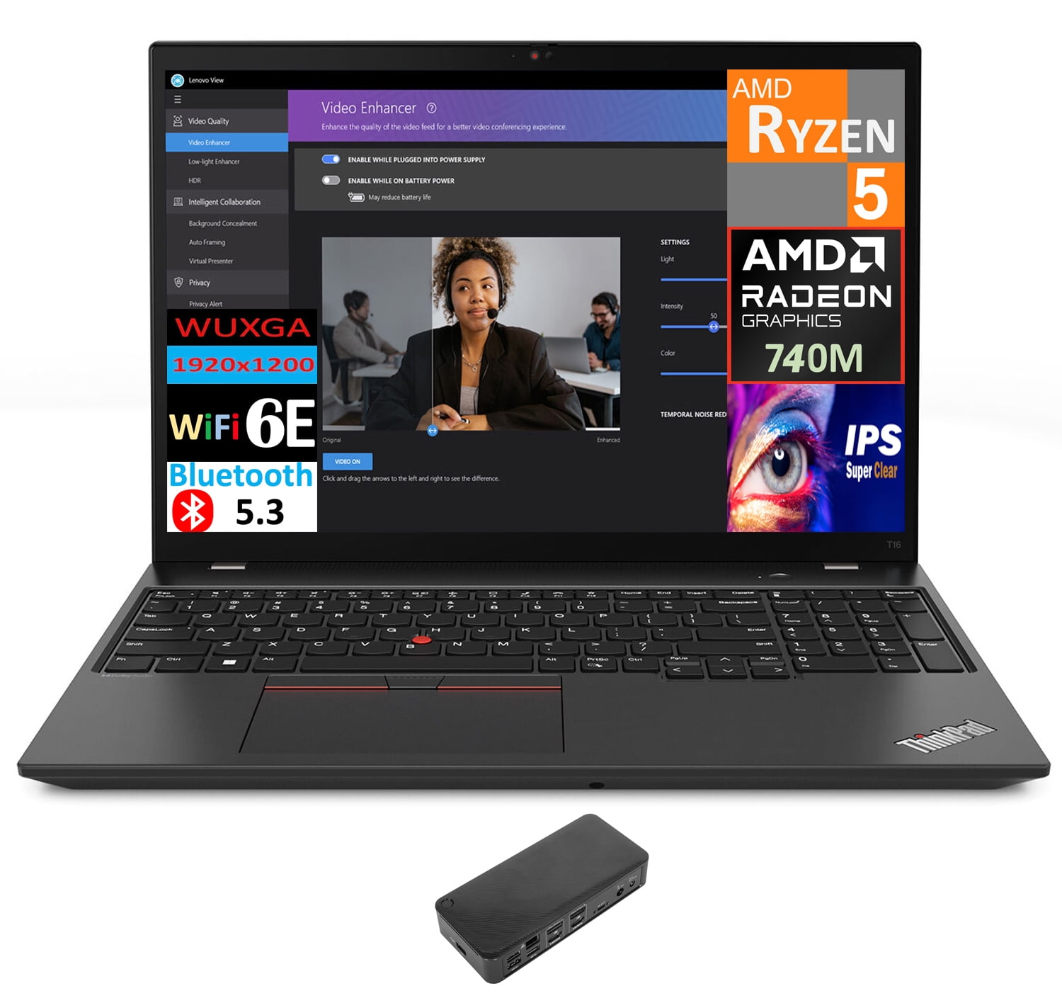 Lenovo ThinkPad T16 Gen 2 Business Laptop 16.0in IPS WUXGA Display (AMD ...