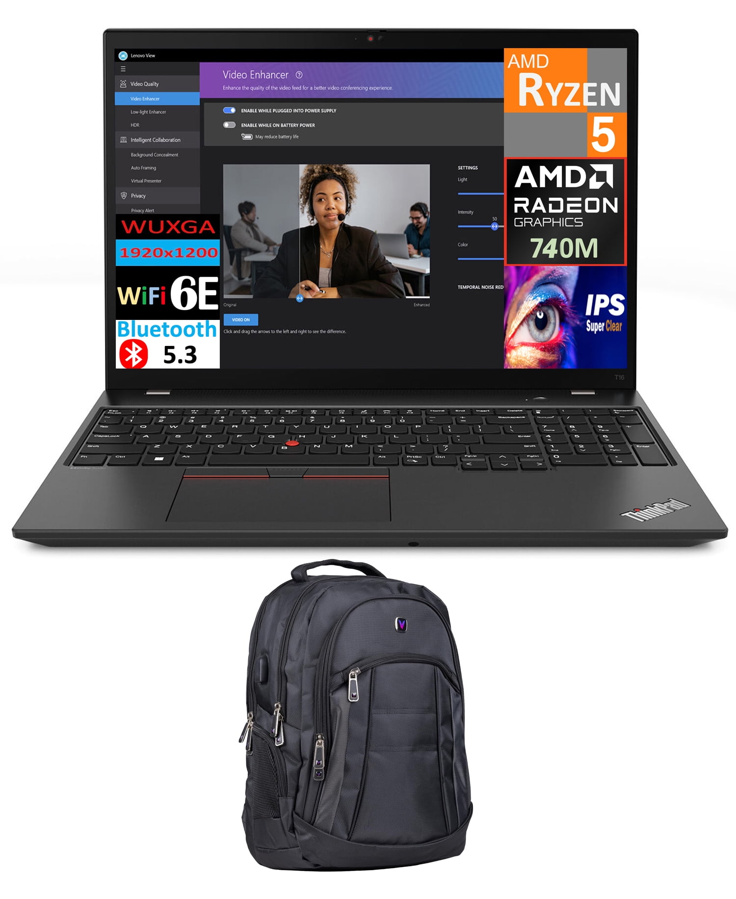 Lenovo ThinkPad T16 Gen 2 Business Laptop 16.0in IPS WUXGA Display (AMD ...