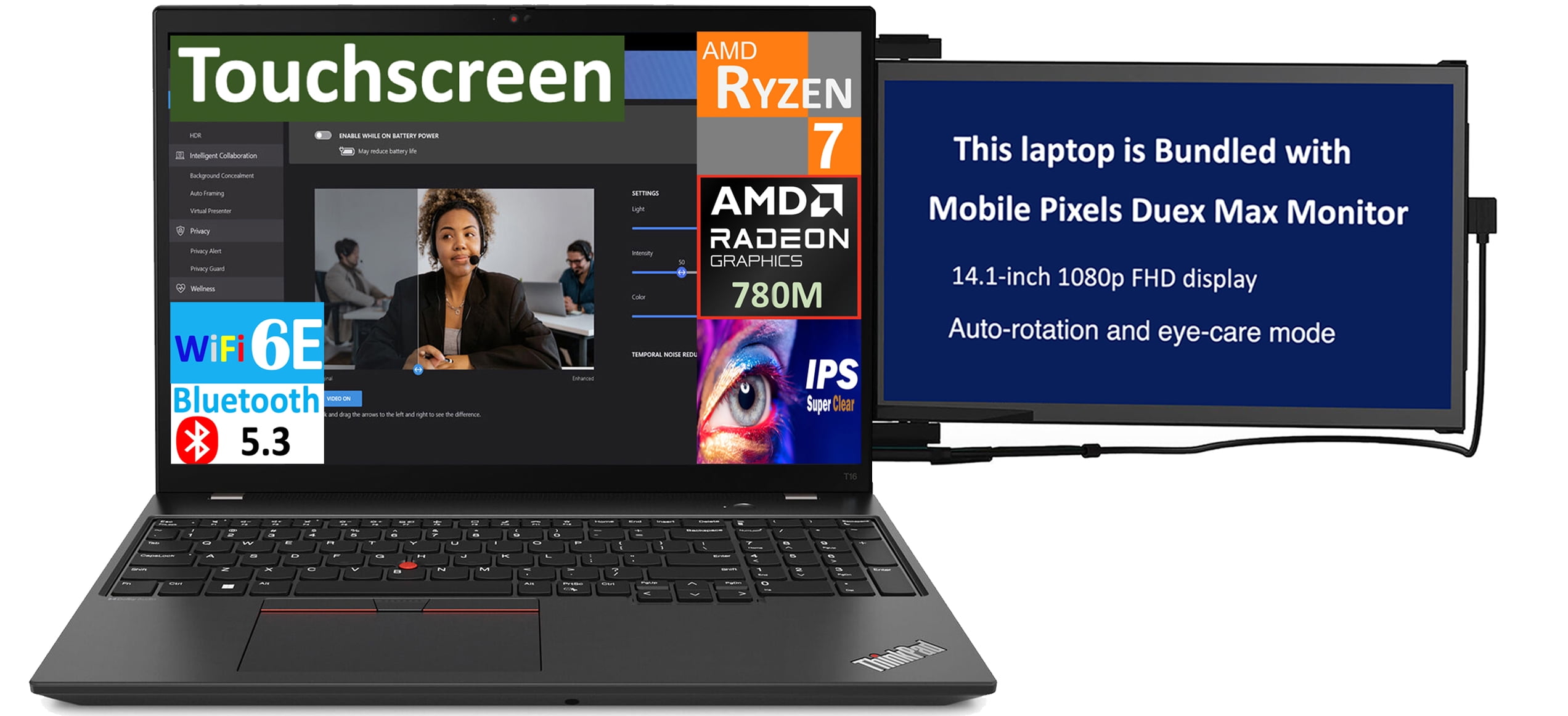 Lenovo ThinkPad T16 Gen 2 Business Laptop 16.0in Touchscreen IPS WUXGA ...