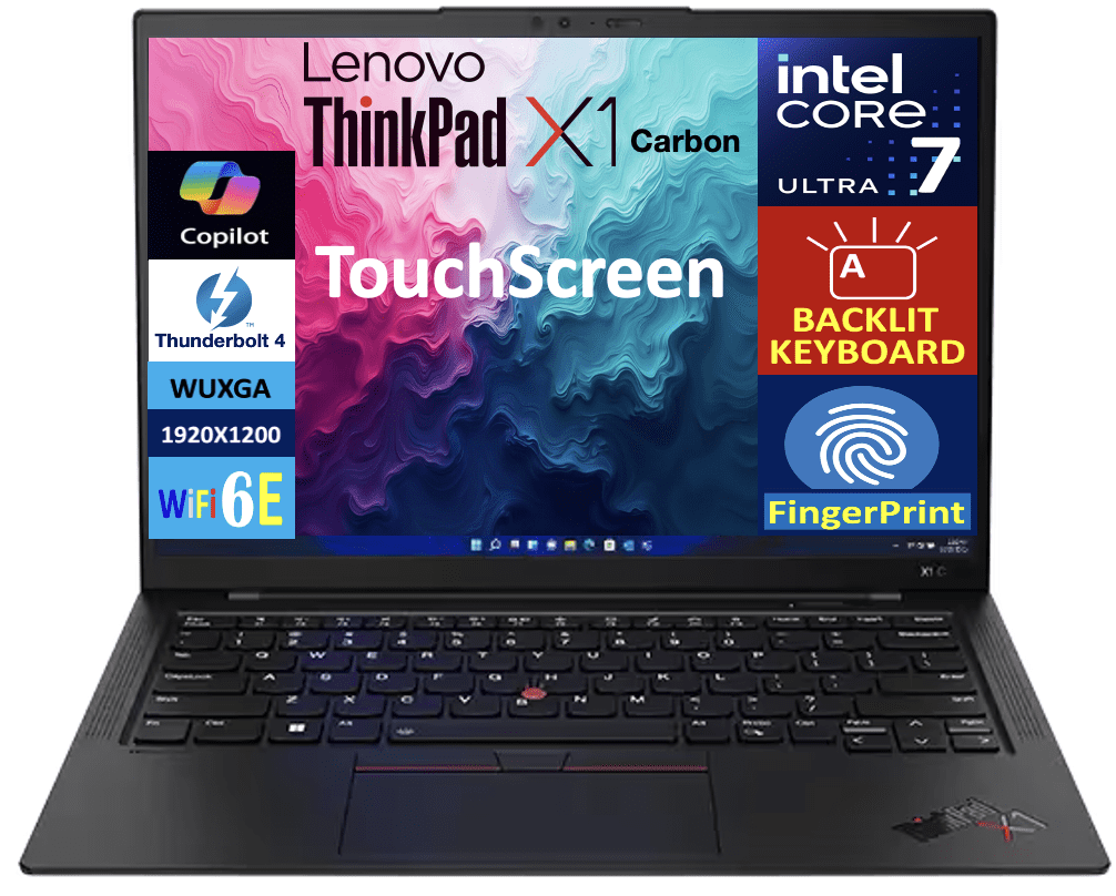 Lenovo ThinkPad X1 Carbon AI Business Laptop 14.0in Touchscreen WUXGA ...