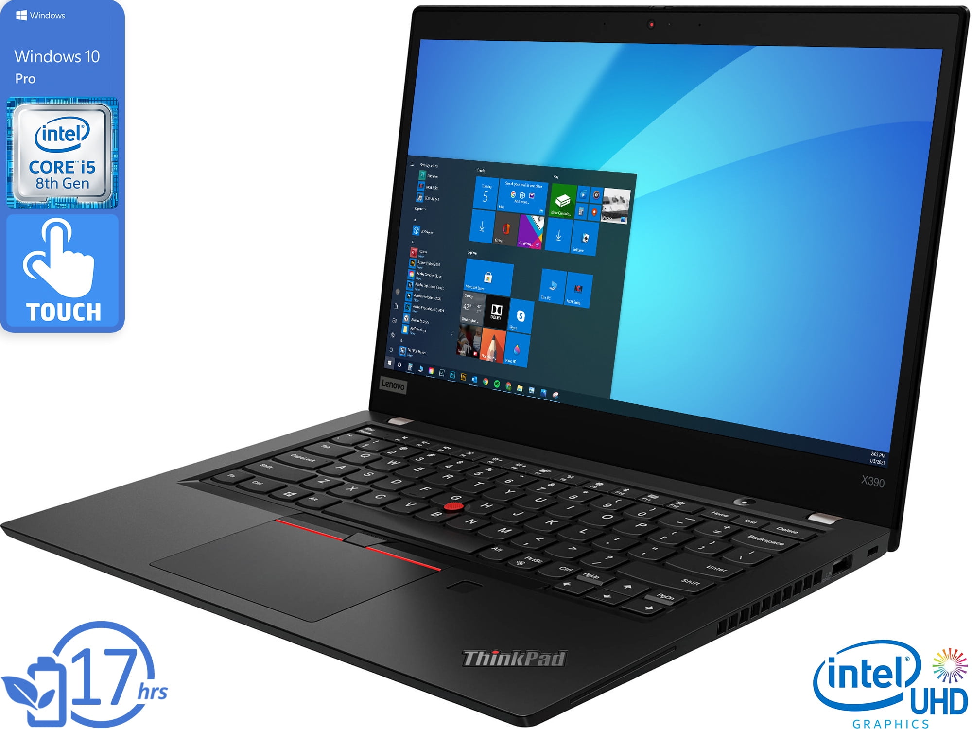 Lenovo ThinkPad X390 2-in-1, 13.3" IPS FHD Touch Display, Intel Core i5 ...